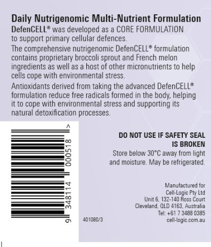DefenCELL®120 Capsules (Broccoli Sprout Powder + GliSODin) - Cell-Logic